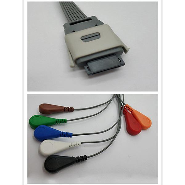Biomedical 7 Leads Holter ECG Cable Insulated Resistance 0.85m Cable Length