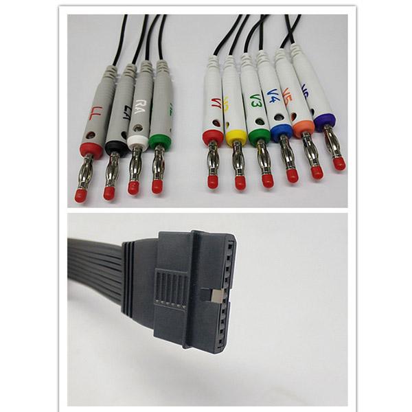 One Piece Schiller Ecg holter Cable Black Color Minigrabber Test Clip ...