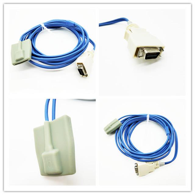 Soft Tip 3 Meters Cable Pediatric Spo2 Sensors , 14 Pin Infant Spo2 Sensor