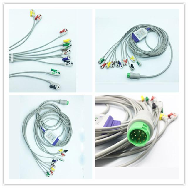Reusable EKG Alligator Clips , Compatible Mindray 3.6M 10 Lead ECG Cable
