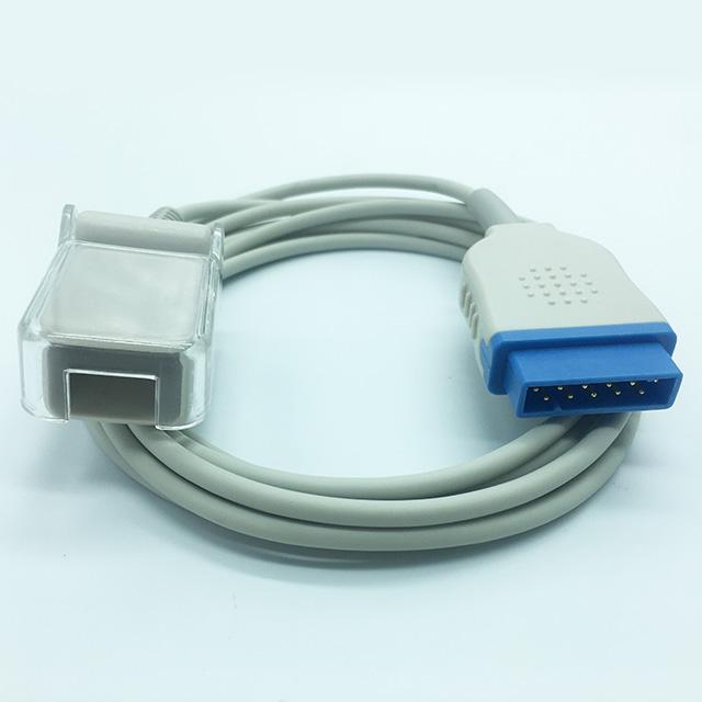 Marquette 12 Pin SPO2 Extension Cable 2.2M Length For Medical Equipment ...