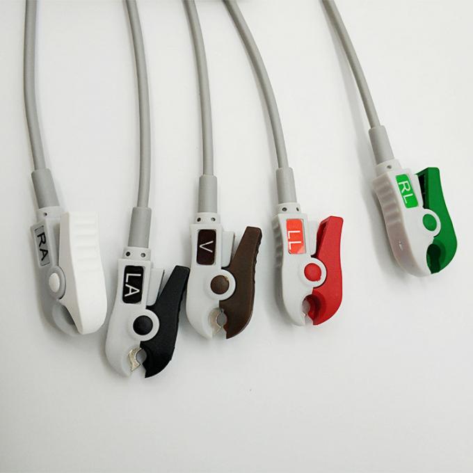 Mindray 5 Lead ECG Cables And Leadwires For ECG Monitor AHA Cable Color ...