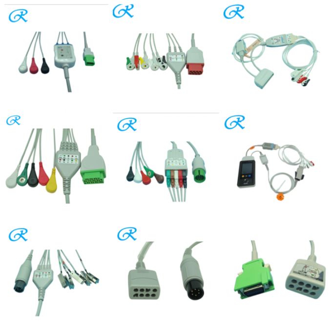Disposable Covidien IEC Clip 98980317313 5 Lead ECG Cable