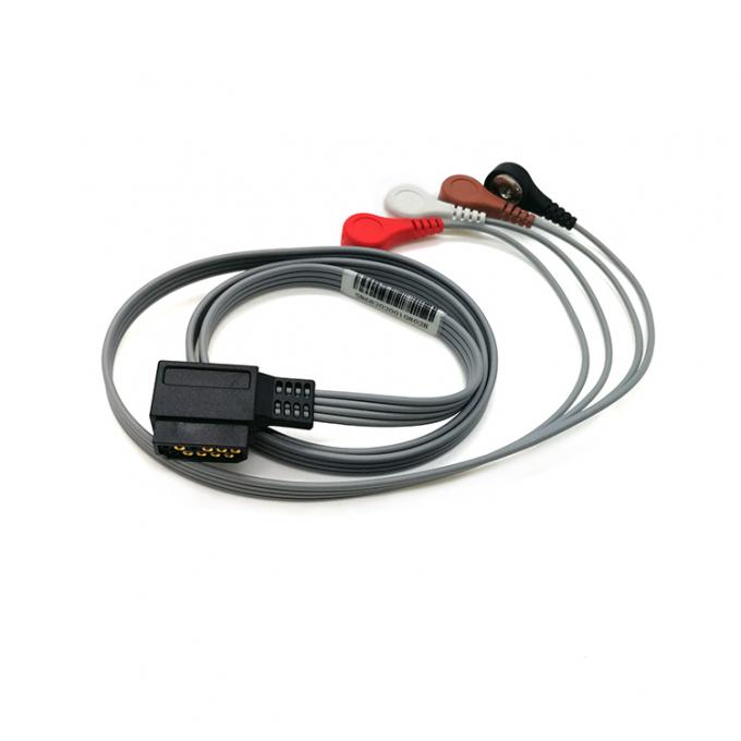 Holter ECG Recorder Cable 4 Lead ECG Snap Connector Complitility With PH