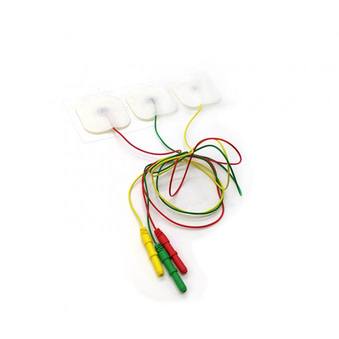 Disposable ECG Electrode Pads White Nonwoven Fabric Adhesive Button ...