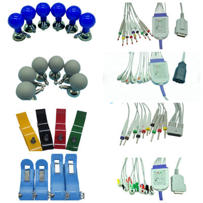 Multifunction EKG Cables Electrodes ECG Machine Parts Nickel Plating ...